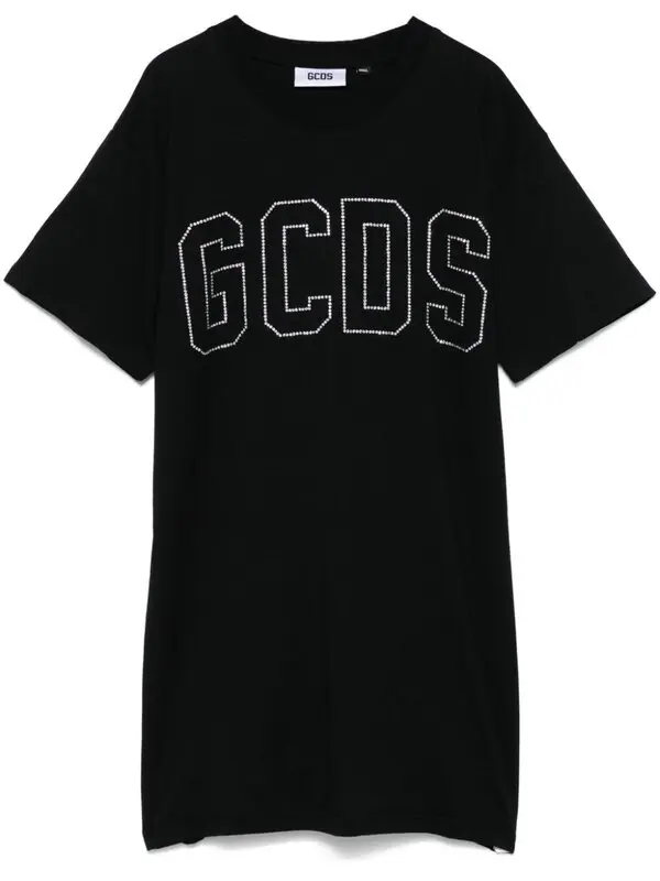 Gcds Crystal-embellished Logo T-shirt