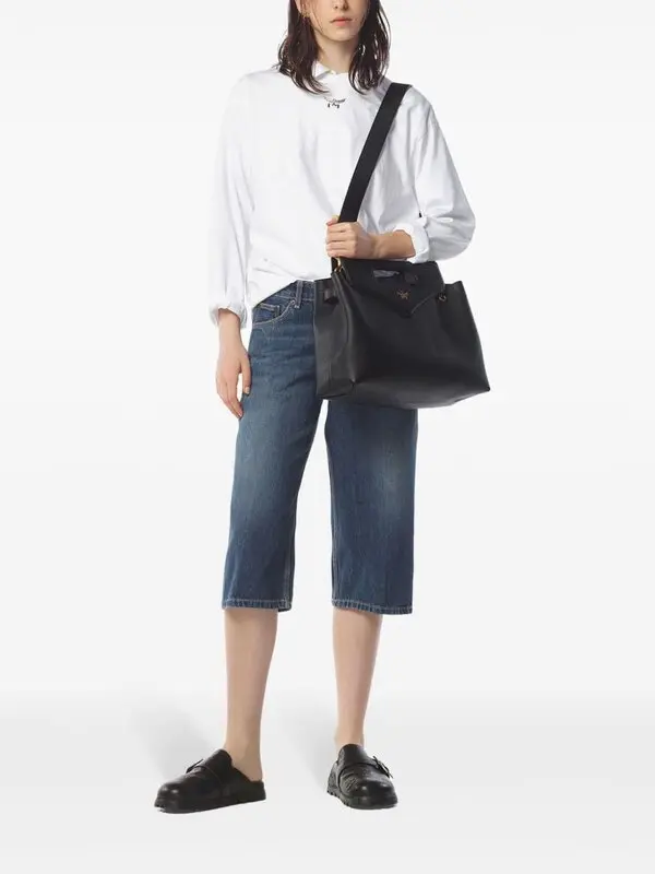 Mcm Diamond Leather Tote Bag