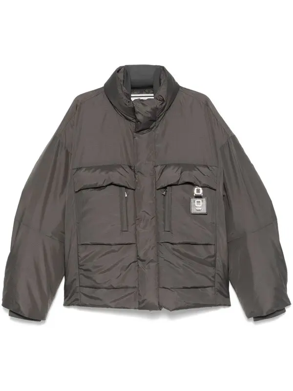 Beige Nylon Padded Coat