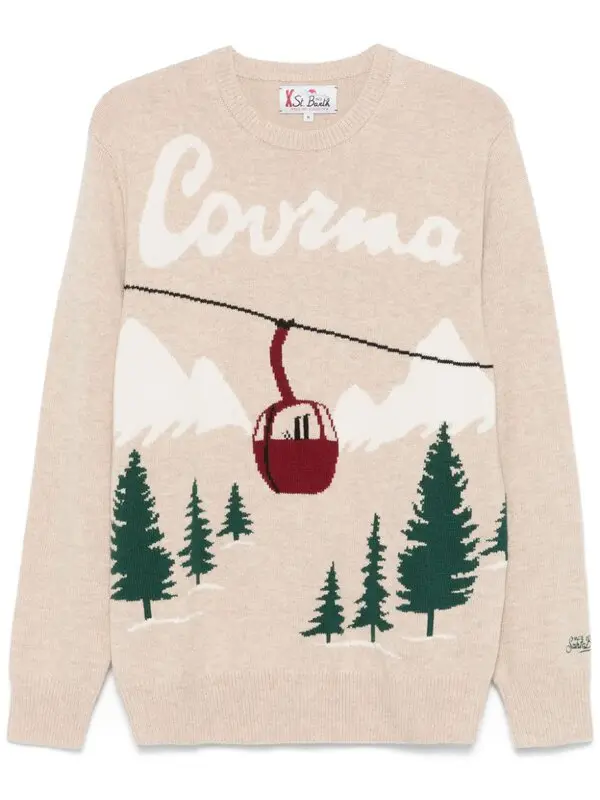 MC2 SAINT BARTH Intarsia Knit Sweater - Neutrals