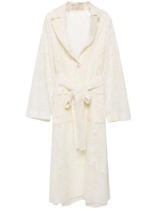 Elie Saab Embroidered Tulle Coat