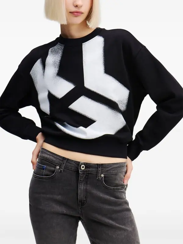 Karl Lagerfeld Monogram Bleached Sweatshirt