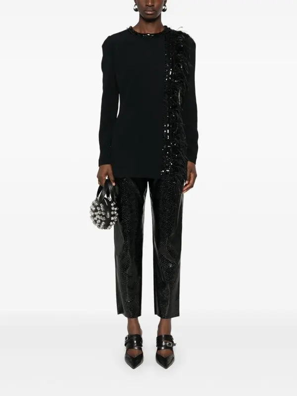 Elie Saab Embroidered Cady Blouse