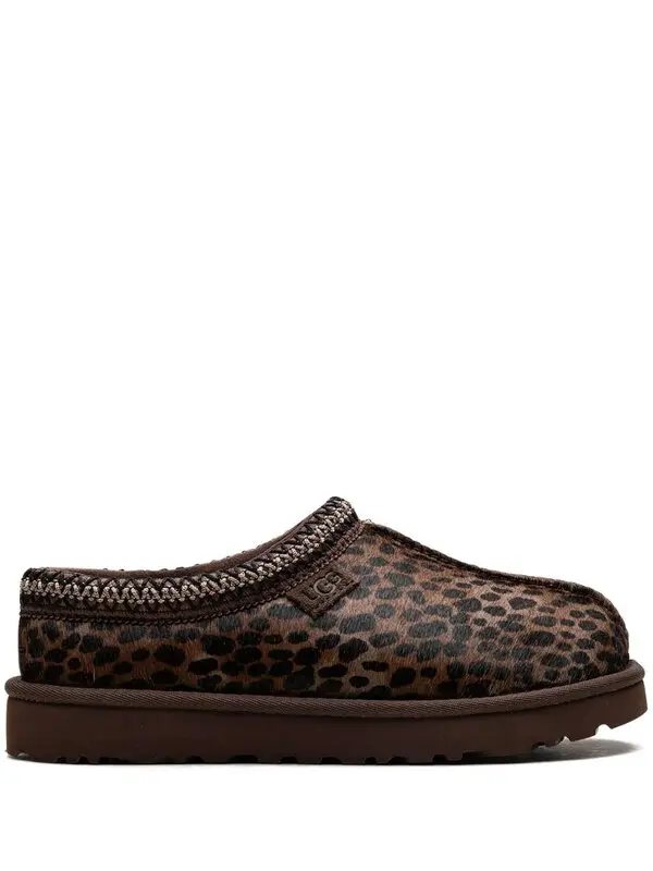 UGG Tasman Leopard Print Slippers - Brown