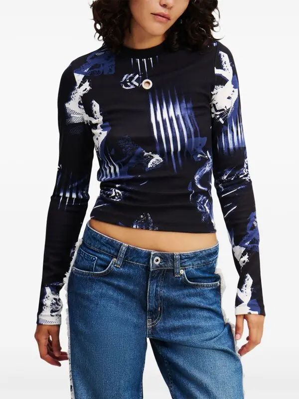 Karl Lagerfeld Digital Print Top