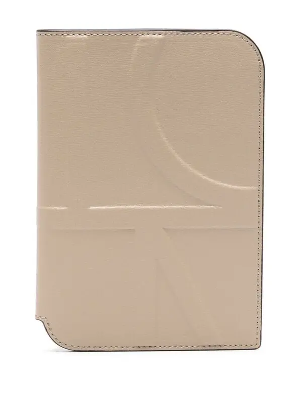 TOTÊME Logo-embossed Passport Wallet - Neutrals
