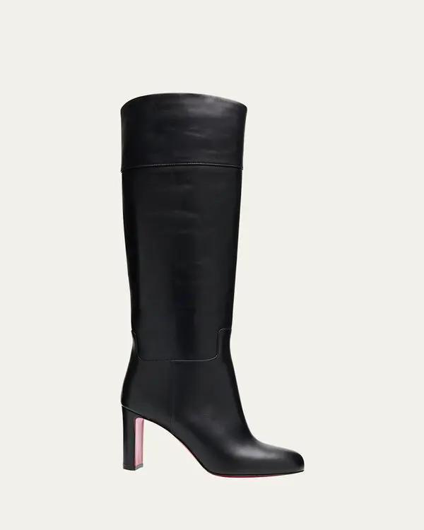 CHRISTIAN LOUBOUTIN Loo Leather Knee High Boots