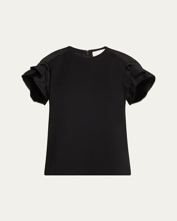 3.1 Phillip Lim Draped-sleeve Combo T-shirt