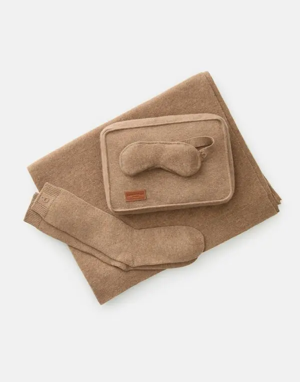 Lafayette 148 New York Cashmere 4-piece Travel Set - Cammello Melange