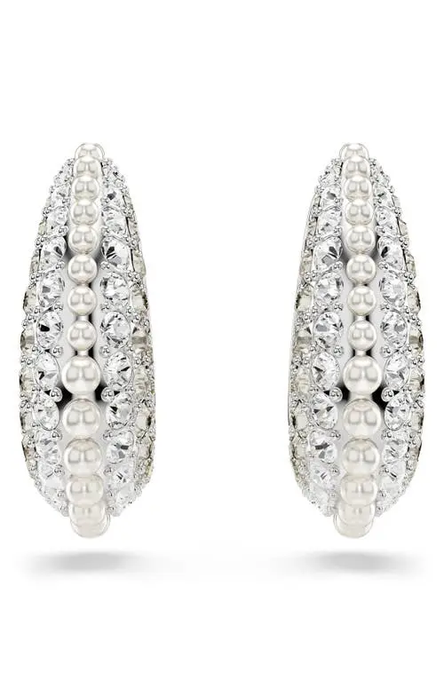 SWAROVSKI Sublima Drop Earrings - White
