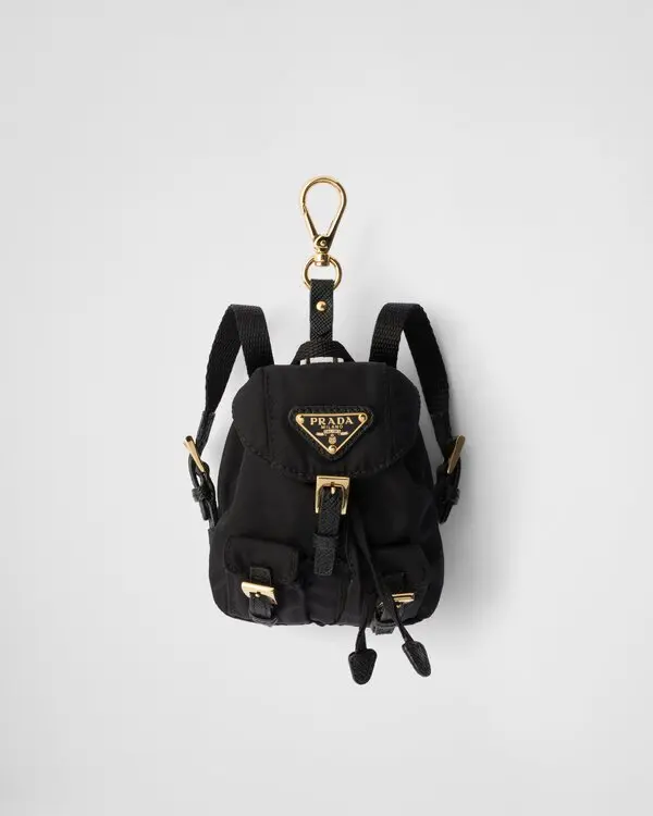 Prada Re-nylon Bag Charm - Black
