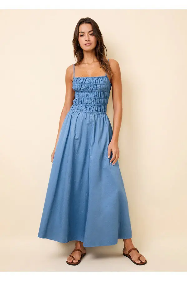 Solid & Striped Delta Midi Dress - Blue