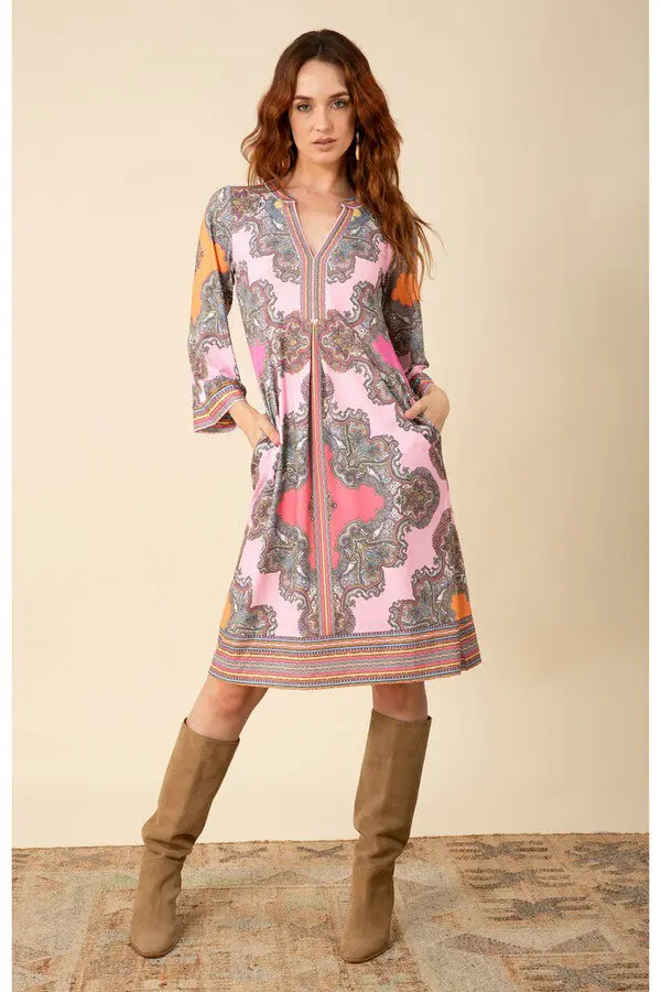 Hale Bob Amiyah Jersey Dress - Pink