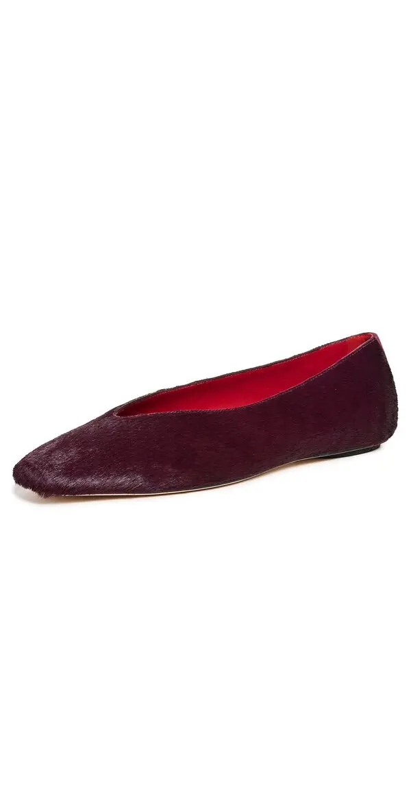 REFORMATION Prudence Ballet Flats - Ruby Haircalf