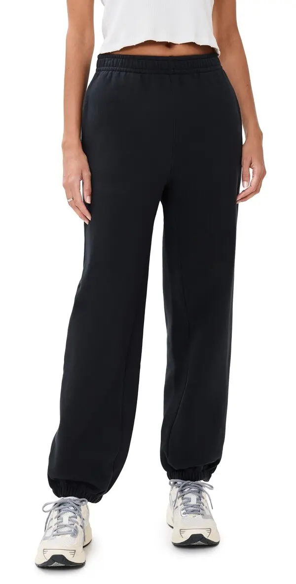 REFORMATION Skye Boyfriend Sweatpants - Black