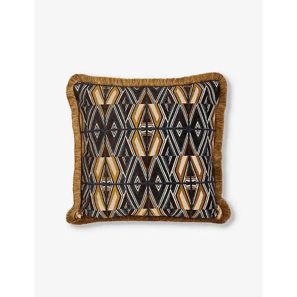 SOHO HOME Allier Geometric-pattern Square Woven Cushion 50cm X 50cm
