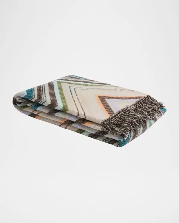 Missoni Chevron Wool-blend Throw, 98" X 100 - 138