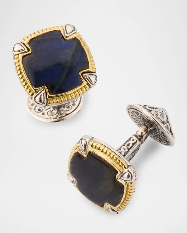 Konstantino Sterling And 18k Gold Labradorite Cufflinks - Silver