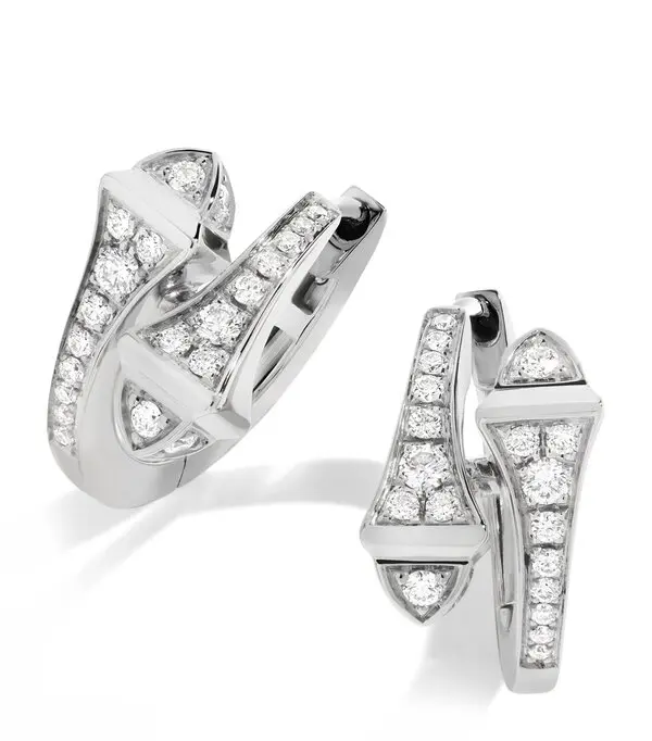 MARLI NEW YORK Gold And Diamond Cleo Huggie Earrings - White