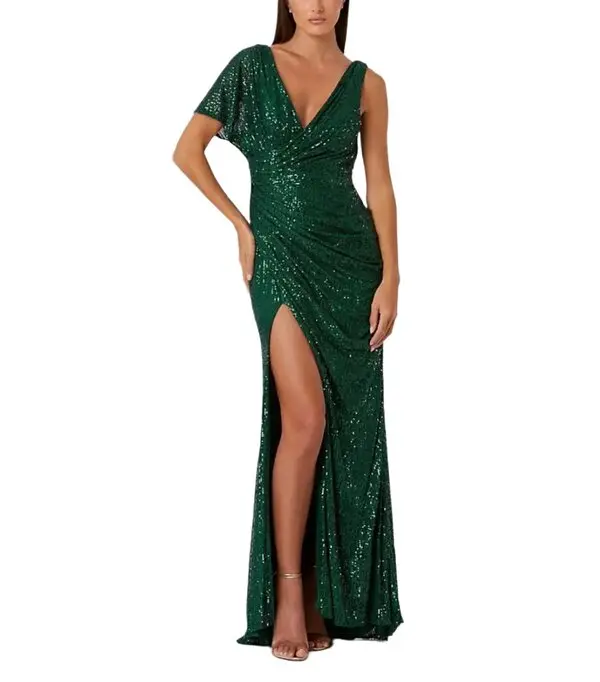 Mac Duggal Sequined Trumpet Gown