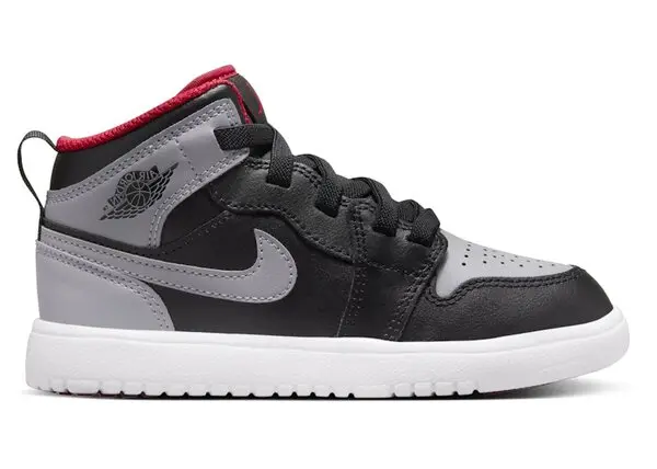 JORDAN 1 Mid Alt Cement Grey Sneakers - Black/fire Red/white