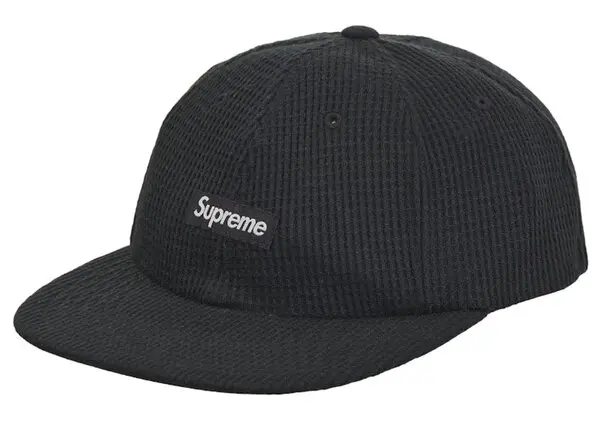 Supreme Polartec Waffle 6-panel Cap - Black
