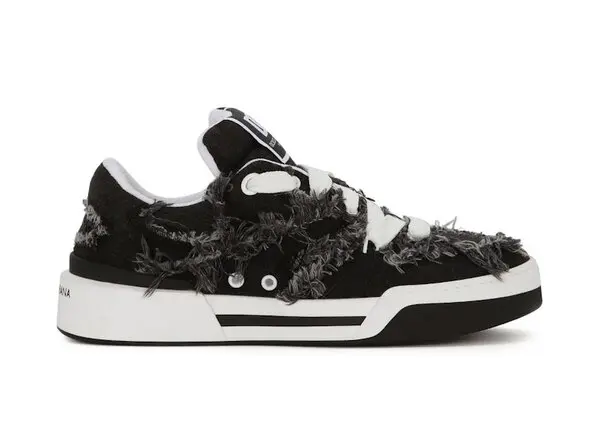 Dolce & Gabbana New Roma Fray Trim Sneakers