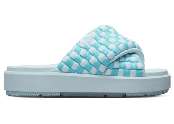 JORDAN Sophia Slides - Baltic Blue/white/blue Chambray