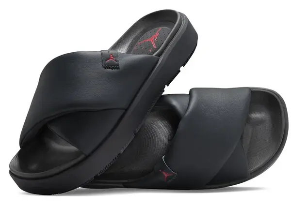 JORDAN Sophia Slides - Off Noir/fire Red/black