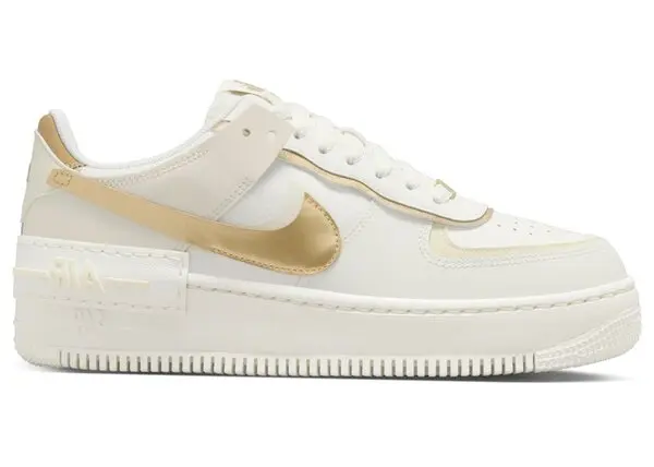 Nike Air Force 1 Shadow Sneakers - Sail/coconut Milk/metallic Gold