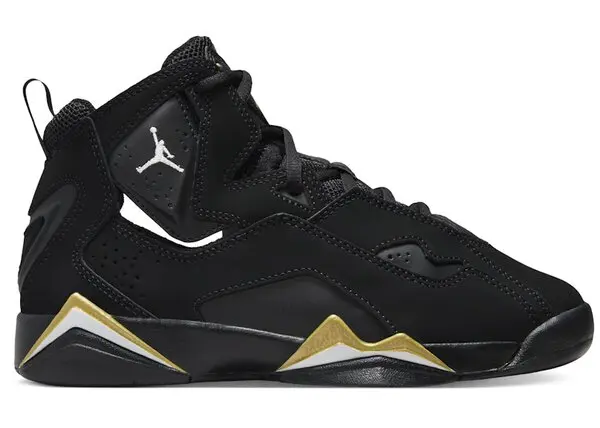 JORDAN True Flight High-top Sneakers - Black/metallic Gold/white