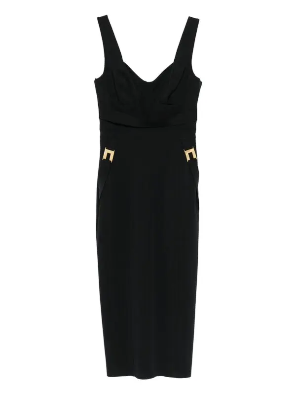 Elisabetta Franchi Dress Sleeveless Sweetheart Neckline - Black