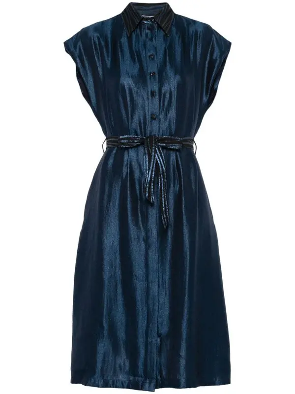 BARUNI Adebola Jacquard Midi Dress - Blue