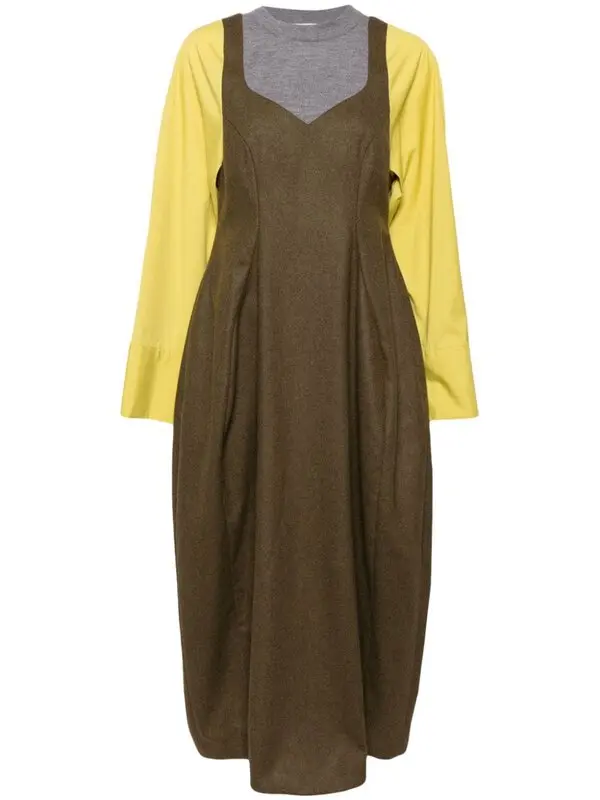 ENFOLD Contrasting Maxi Dress