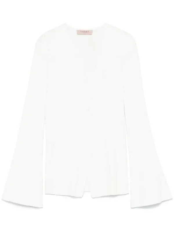 TWINSET Twist-detailing Ribbed Sweater