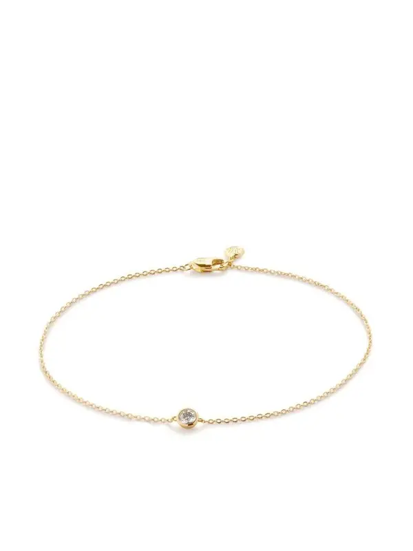 Monica Vinader 14kt Yellow Solitaire Diamond Bracelet - Gold