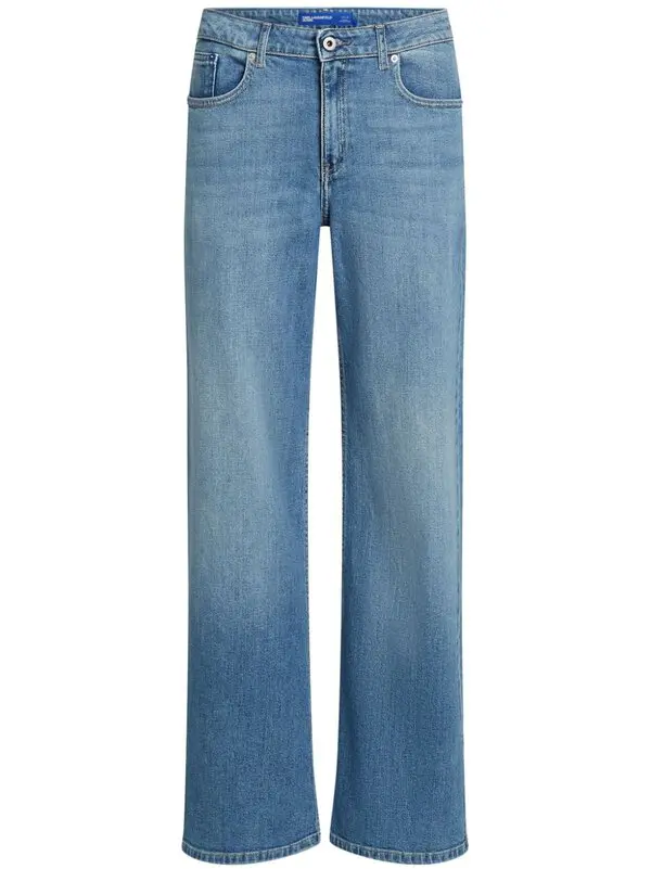 Karl Lagerfeld Split Hem Mid-rise Jeans