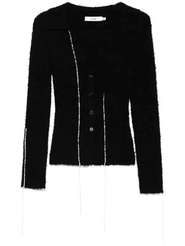 B+AB Textured Knit Cardigan - Black