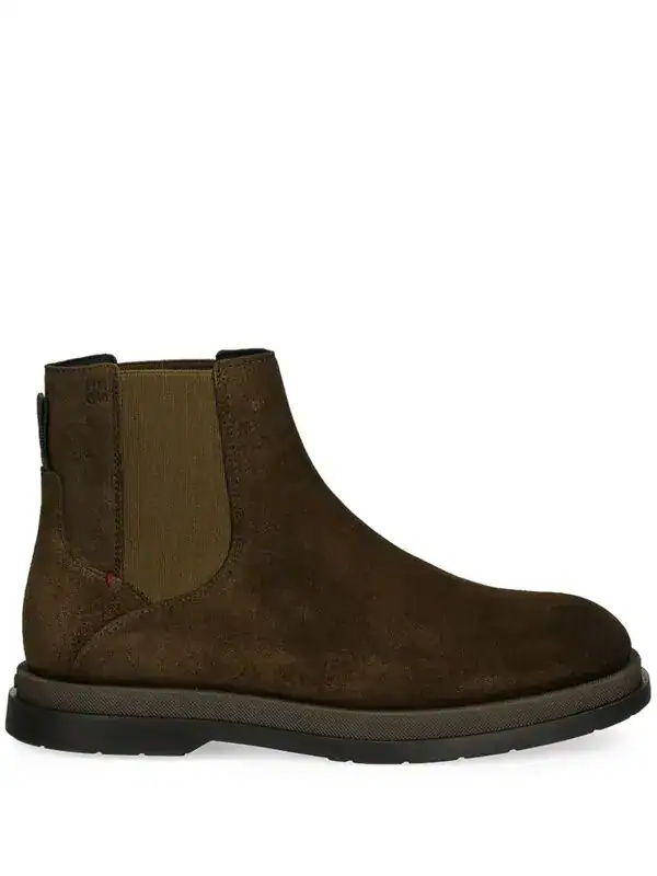 Hugo Boss Suede Chelsea Boots In Brown 41% Off Editorialist