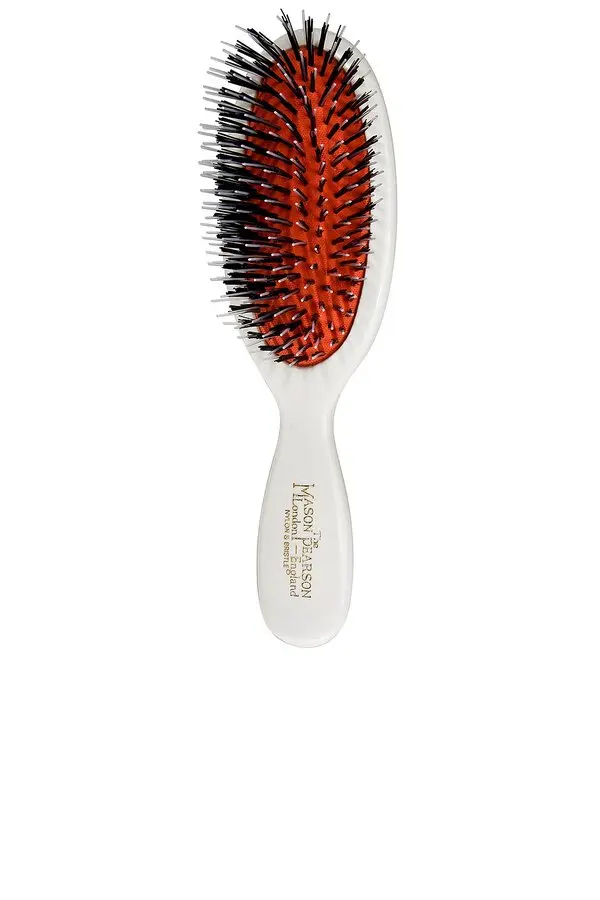 MASON PEARSON Pocket Bristle & Nylon Hairbrush - White