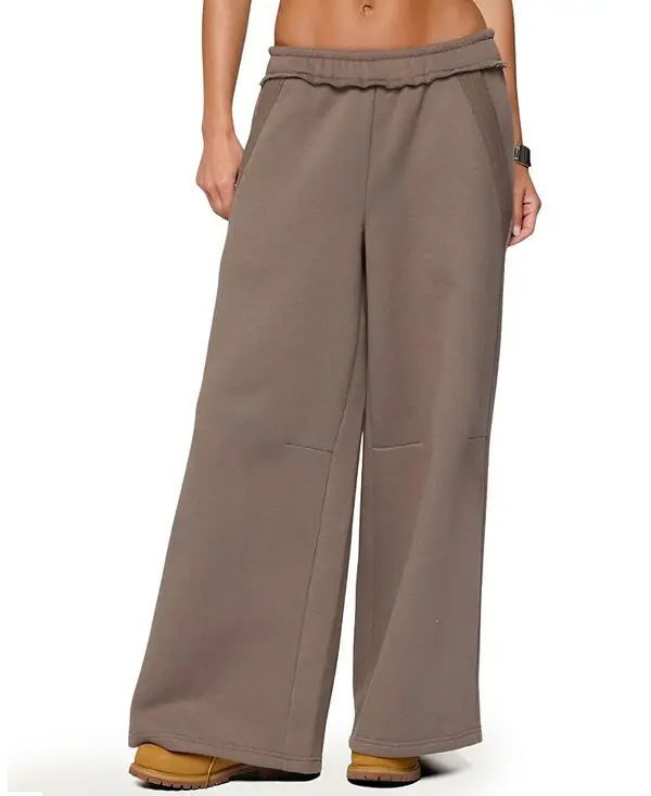 EDIKTED Kori Oversized Sweatpants - Brown