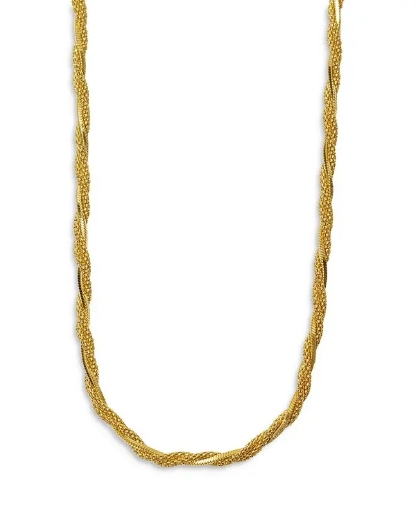 Argento Vivo Twisted Chain Collar Necklace - Gold