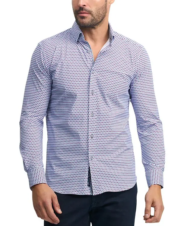 Robert Graham Marion Cotton Stretch Printed Tailored Fit Button Down Shirt - Multi