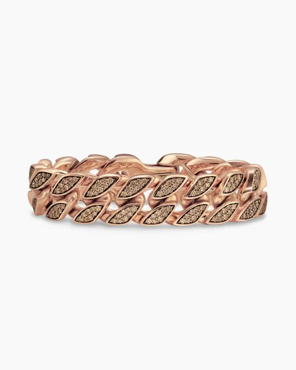David Yurman Curb Chain Bracelet - Cognac Diamond
