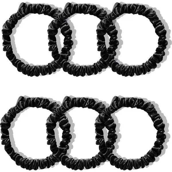 DROWSY SLEEP CO. Skinny Scrunchie Set - Black Jade