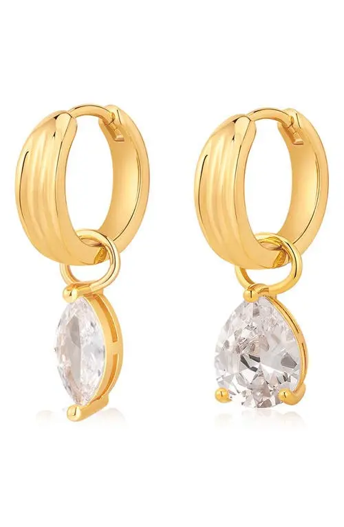 LUV AJ X Dezi The Perfect Pear Huggie Earrings - Gold