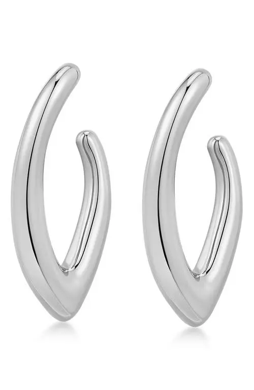 LUV AJ X Dezi The Chain Sculpt Link Earrings - Silver