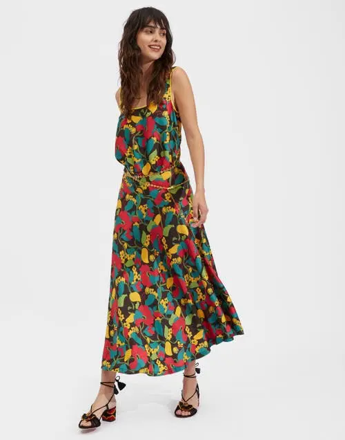 La DoubleJ Milano Skirt - Vines Brown