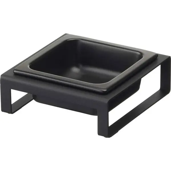 YAMAZAKI Elevated Single Bowl Pet Diner - Black