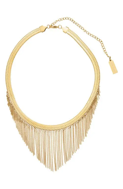 ST. MORAN Fringe Snake Chain Necklace